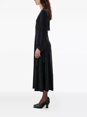 Another Tomorrow Midi Dress With Wrap Detail