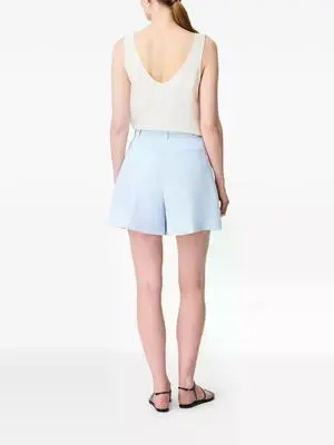Another Tomorrow Pleated Belted Shorts