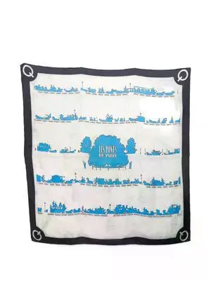 Hermès 1953 Les Ponts De Paris Silk Scarf - Neutrals