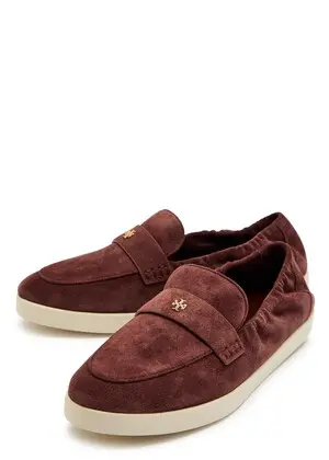 Tory Burch Suede Ballet Sport Loafers - Brown
