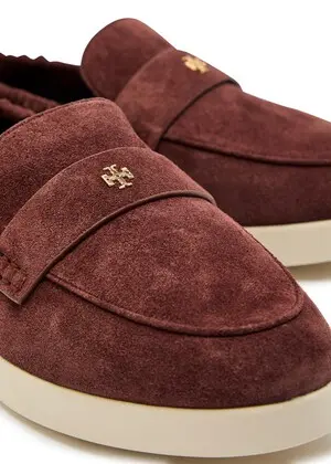 Tory Burch Suede Ballet Sport Loafers - Brown
