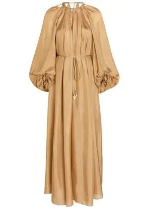 Zimmermann Mohon Charm-effect Silk Midi Dress