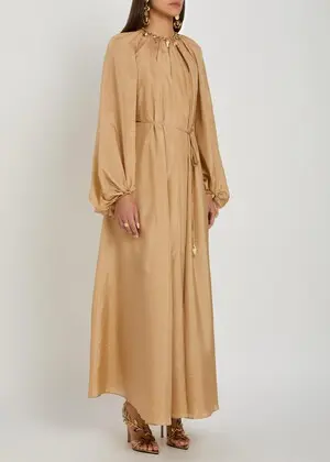 Zimmermann Mohon Charm-effect Silk Midi Dress