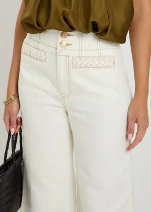 Zimmermann Roselight Cropped Flared-leg Jeans