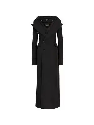 A.W.A.K.E. Mode Off-the-shoulder Maxi Dress With Oversized Notched Lapels