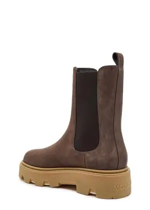 Moncler Suede Chelsea Boots - Brown