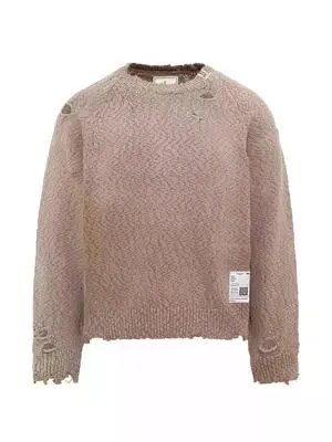 Mihara Yasuhiro Distressed Crew Neck Sweater