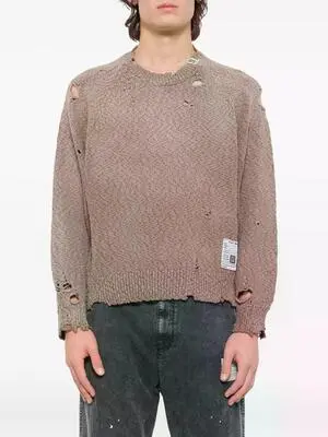 Mihara Yasuhiro Distressed Crew Neck Sweater