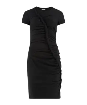 Alexander McQueen Gathered Detailed Mini Dress - Black