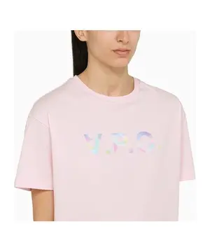 A.p.c. Ana Cotton T-shirt With Front Embellishment