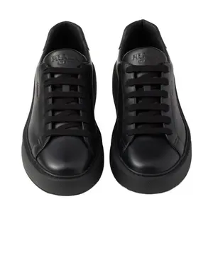 Prada Leather Lace Up Sneakers