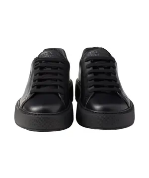 Prada Leather Lace Up Sneakers