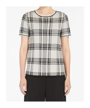 Max Mara Resena Plaid Wool Knitted T-shirt