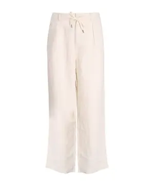 Polo Ralph Lauren Drawstring Linen Trousers - White