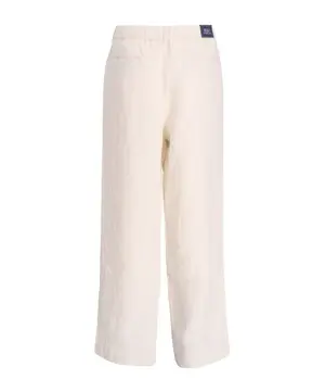 Polo Ralph Lauren Drawstring Linen Trousers - White