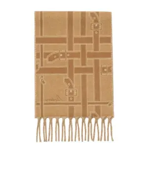 Burberry Belt Check Fringed Scarf