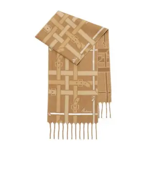 Burberry Belt Check Fringed Scarf