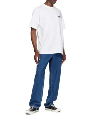 Carhartt Work In Progress Logo-patch Straight-leg Jeans - Blue