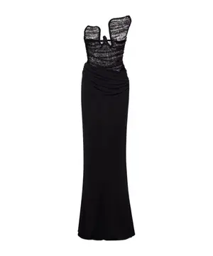 Christopher Esber Salacia Draped Gown - Black