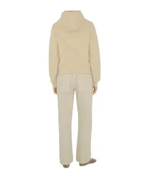 Burberry Logo Patch Zipped Drawstring Hoodie