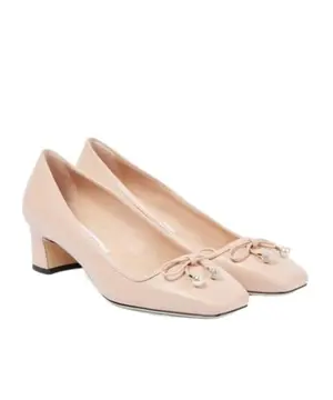 JIMMY CHOO Bow-detail Leather Pumps