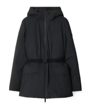 Burberry Short Hooded Nylon Coat - Black