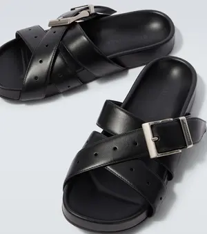 Balenciaga Leather Belt Mules
