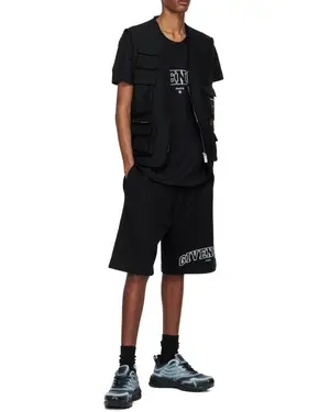 Givenchy Logo Embroidered Elastic Waist Shorts
