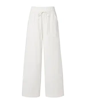 Vince Cotton Poplin Wide-leg Pants - White