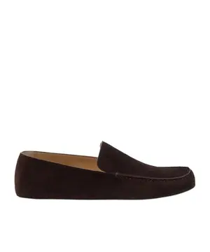 THE ROW Suede Loafers - Black