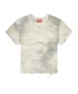 DIESEL® Distressed Cotton T-shirt - Grey