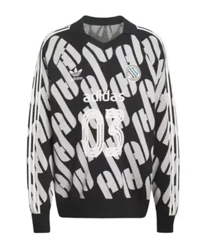 Adidas Originals Adicolor Polo Knit Jumper - Black/medium Gray