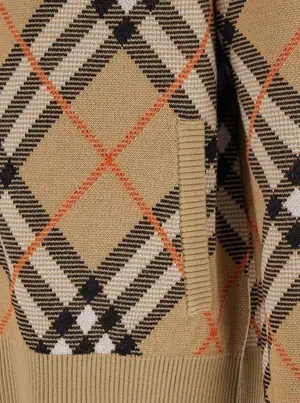 Burberry Checked Knitted Zip-up Jacket