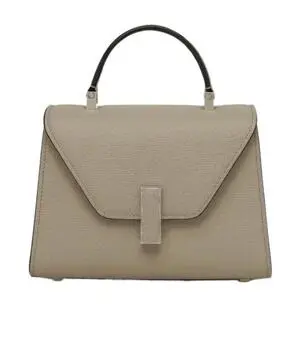 VALEXTRA Grained-leather Crossbody Bag - Nude