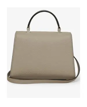 VALEXTRA Grained-leather Crossbody Bag - Nude