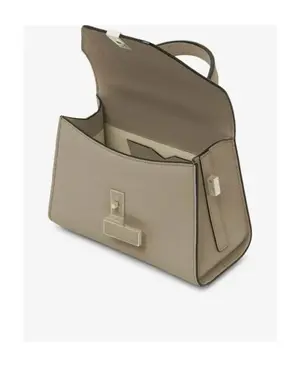 VALEXTRA Grained-leather Crossbody Bag - Nude