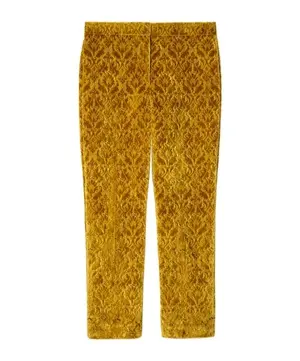 Burberry Baroque Velvet Tailored Trousers - Pear Yellow