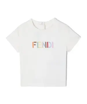 Fendi Logo-embroidered T-shirt - White