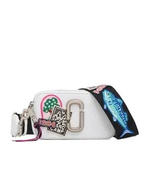 Marc Jacobs Camp Patchwork Denim Snapshot Bag - Multicolor