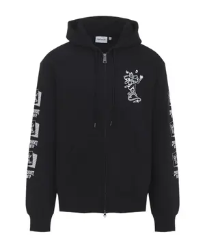 Carhartt Graphic-print Zip-up Hoodie - Black