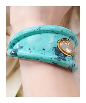 Dior Cubic Zirconia And Stone-effect Resin Cuff Bracelet