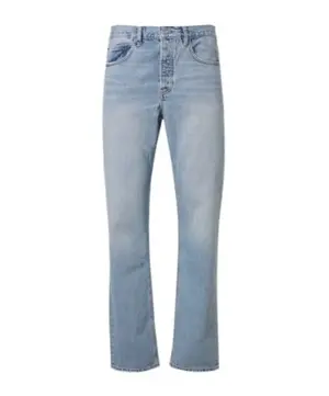 FRAME Mid-rise Straight Jeans - Gray