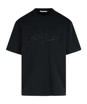 Acne Studios Embroidered T-shirt - Faded Black
