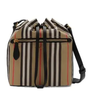 Burberry Icon Stripe Nylon Drawstring Pouch - Multicolor