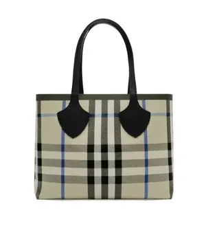Burberry Medium Check Tote - Moss Beige