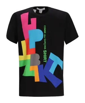 Comme Des Garçons Abstract-print T-shirt - Black