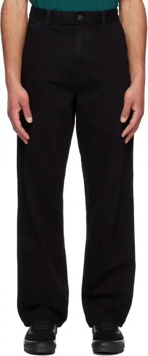 Carhartt Work In Progress Single Knee Straight Fit Jeans - Black