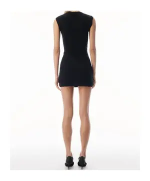 Alexander Wang Sleeveless Layered Twisted Bust Mini Dress