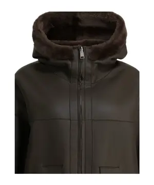 BLANCHA Hooded Faux Fur Jacket