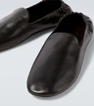 THE ROW Leather Slip-on Loafers